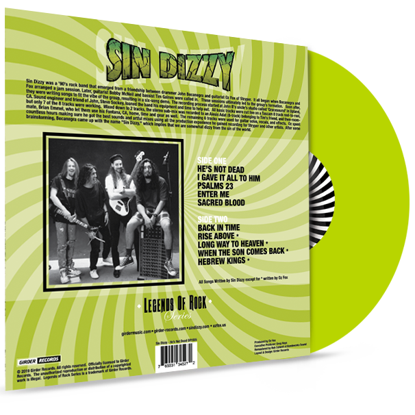 Sin Dizzy - He's Not Dead (Lime Green Vinyl) * BENT CORNER * – Girder ...