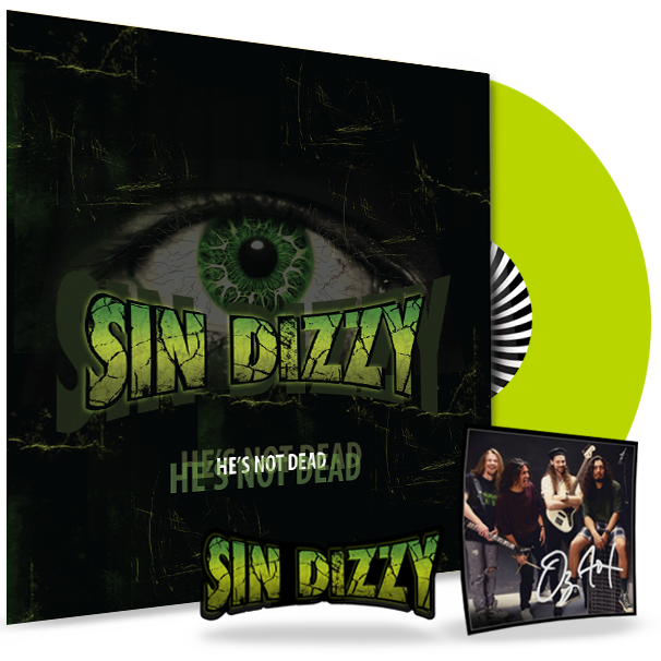 Sin Dizzy Autographed - He's Not Dead (Lime Green Vinyl) w/AUTOGRAPHED ...